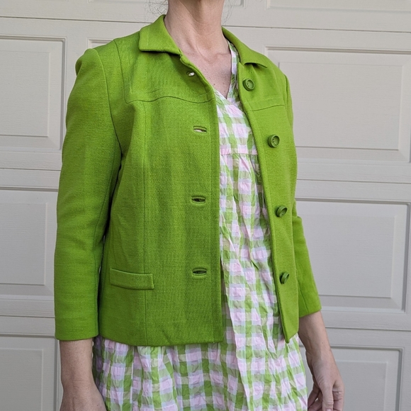 Vintage | Jackets & Coats | Vintage 96s Ponte Knit Jacket 60s S | Poshmark